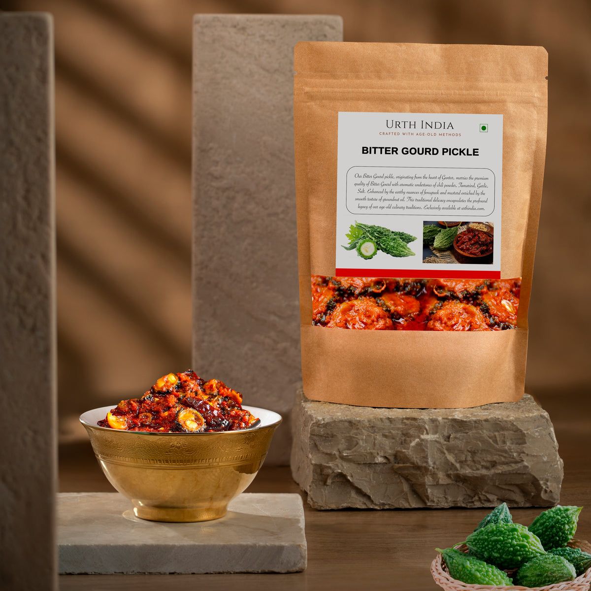 Bitter Gourd Pickle (Kakara Kaya) (1kg) – UrthIndia