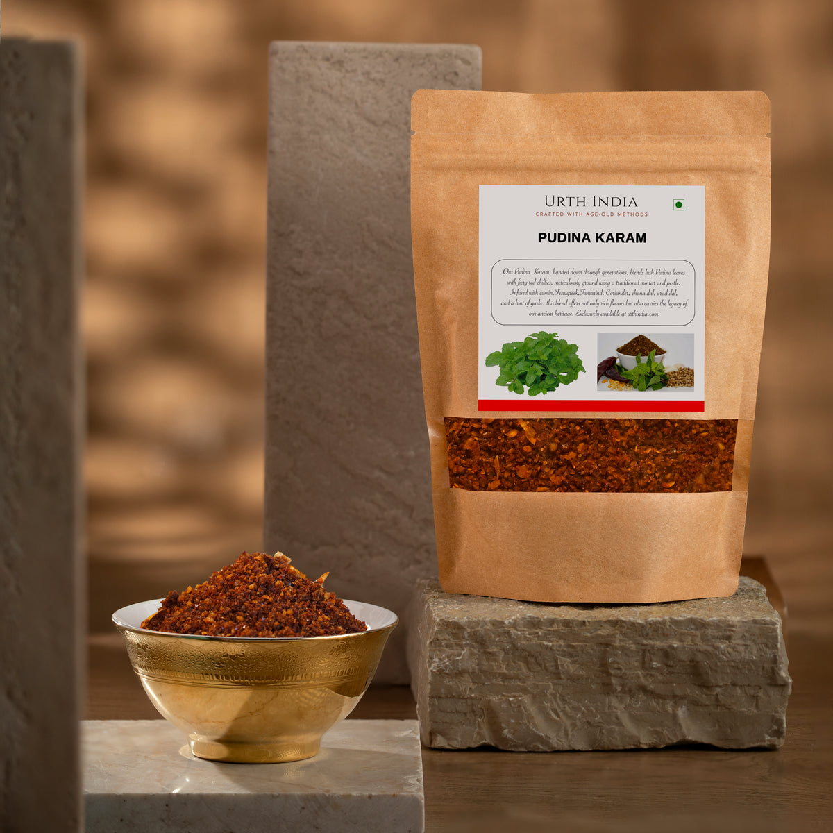 Pudina Karam (Mint leaves and spice ground) (1kg) – UrthIndia